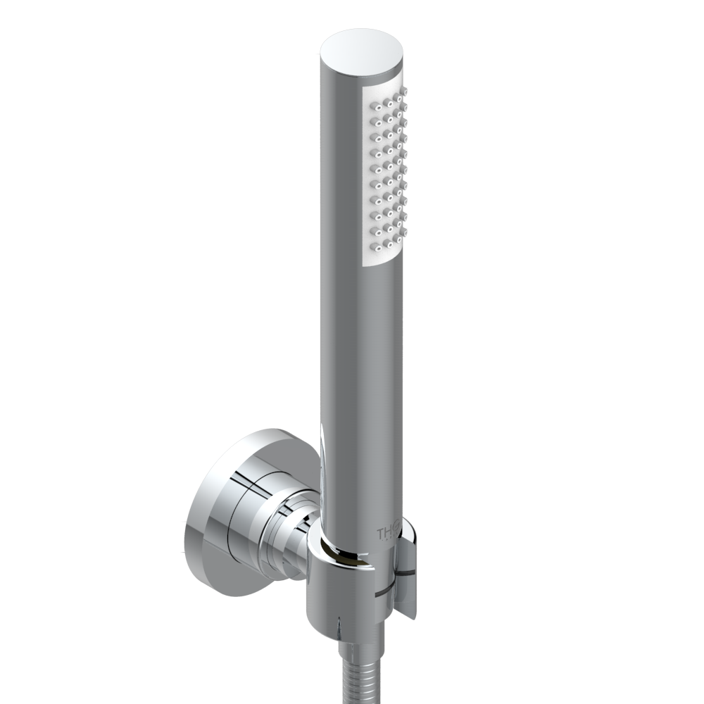 Wall mounted stylised handshower, hose and fixed hook - no elbow | G7R ...