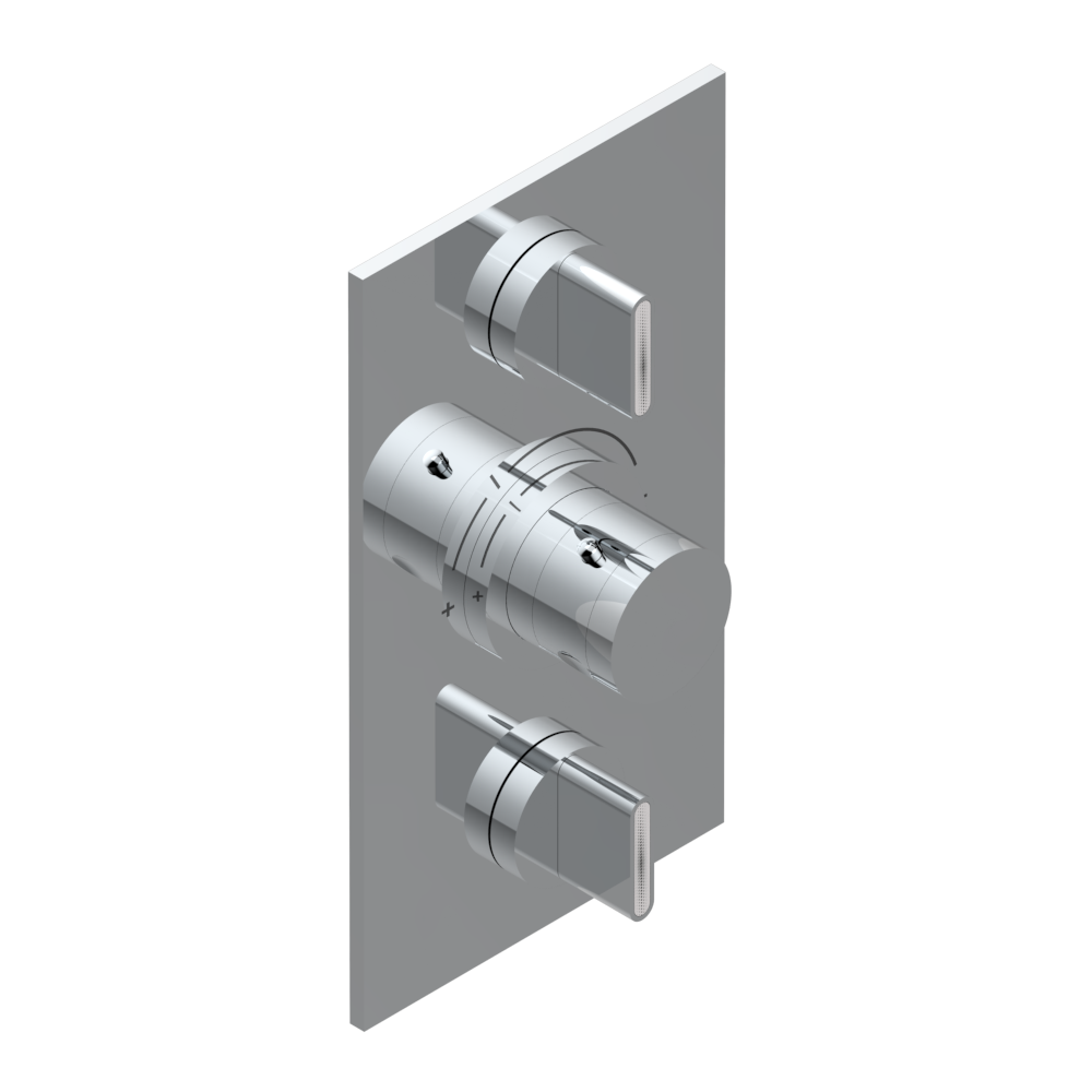 Trim for THG thermostat with 2 valves - ref. 5 400AE with box for rough ...