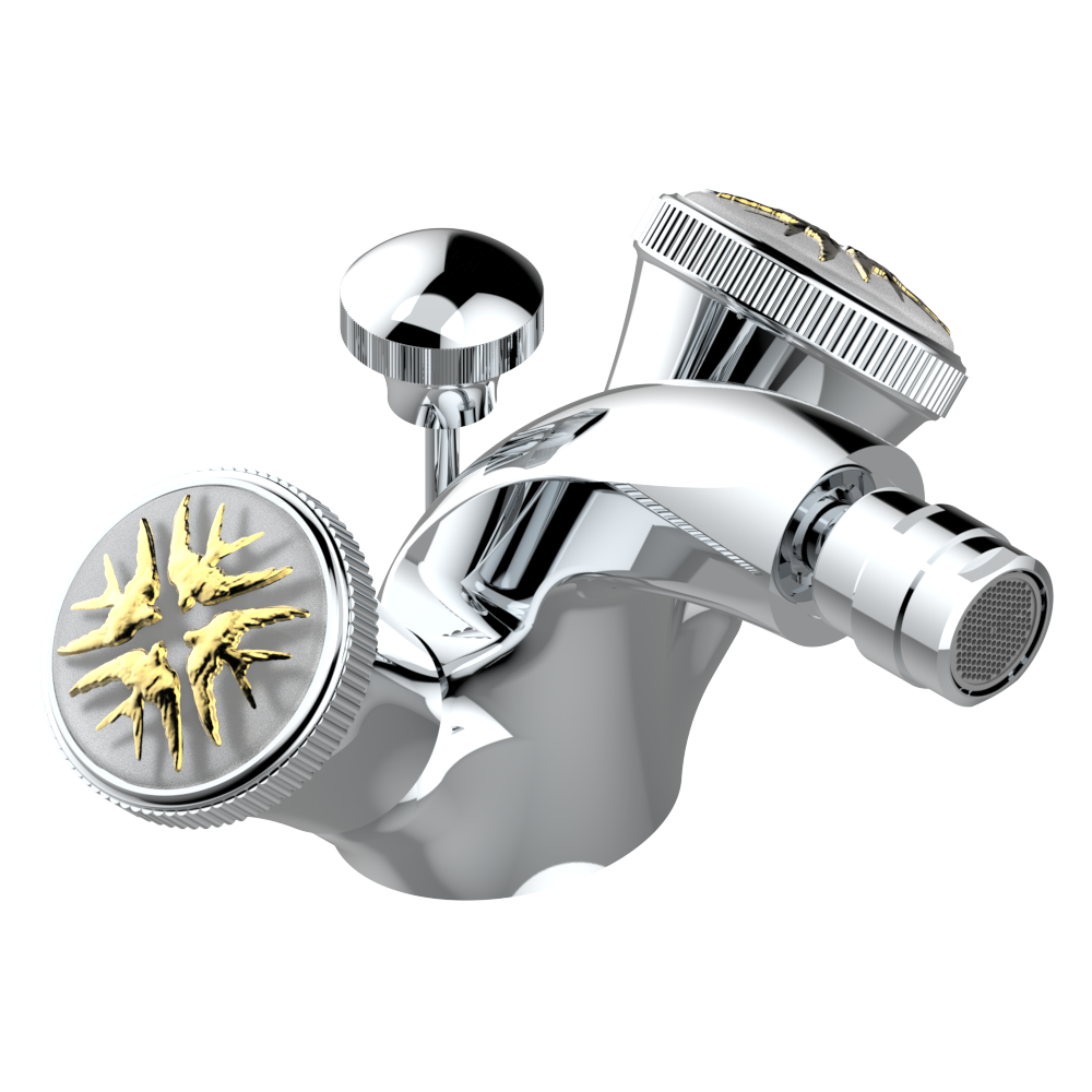 Смеситель для биде на одно отверстие с поворотным аэратором и донным ...