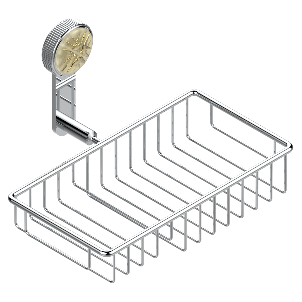 Combined soap and sponge holder with flange, 240 x 130 mm | A4L-2620 ...