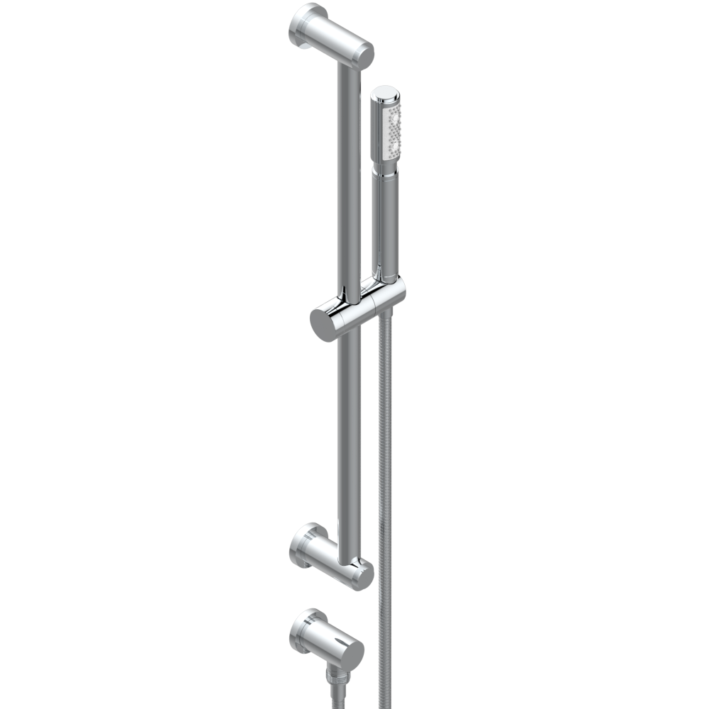 Wall mounted stylised handshower, slidebar, hose, hook and elbow | U3K ...