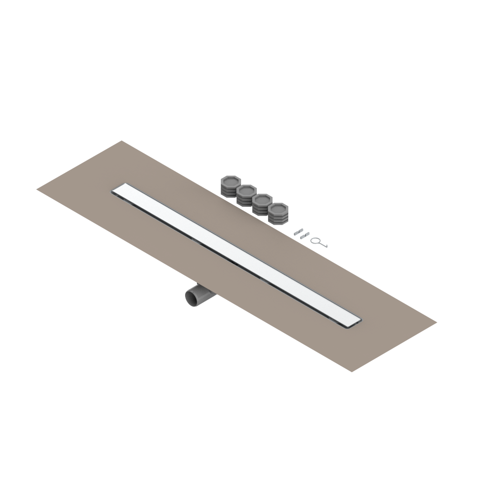 Linear Shower Drain, Lenght 900mm, Horizontal Outlet D50, with ...